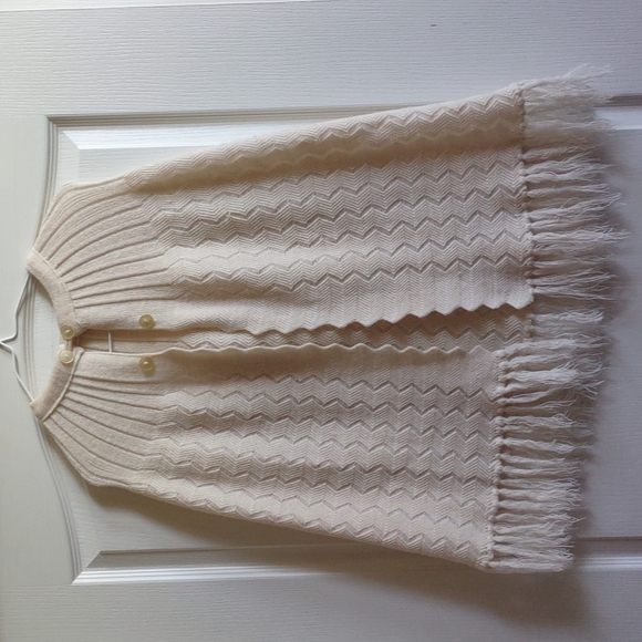 Vintage | Jackets & Coats | Vintage Knit Cape With Fringe | Poshmark
